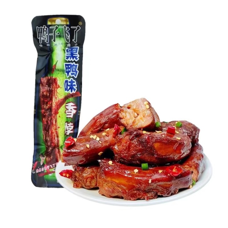 鸭子飞了 黑鸭味香脖 42.9g - 家家超市